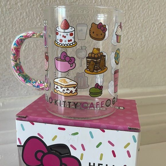 Hello Kitty | Dining | Hello Kitty Cafe Treats Sprinkles Clear Glass ...